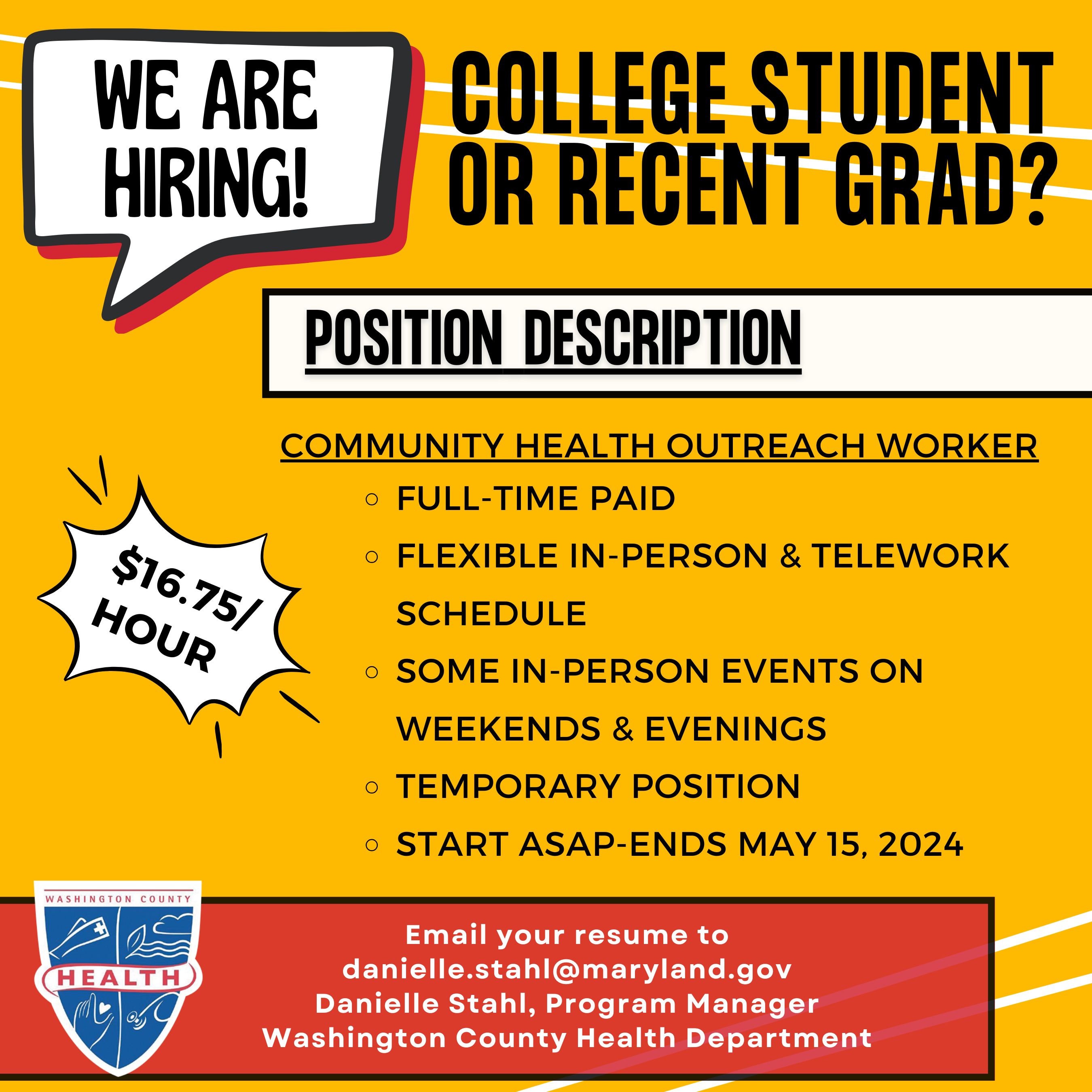 NOW HIRING: Full-Time Paid Temporary Community Health Outreach Worker ...