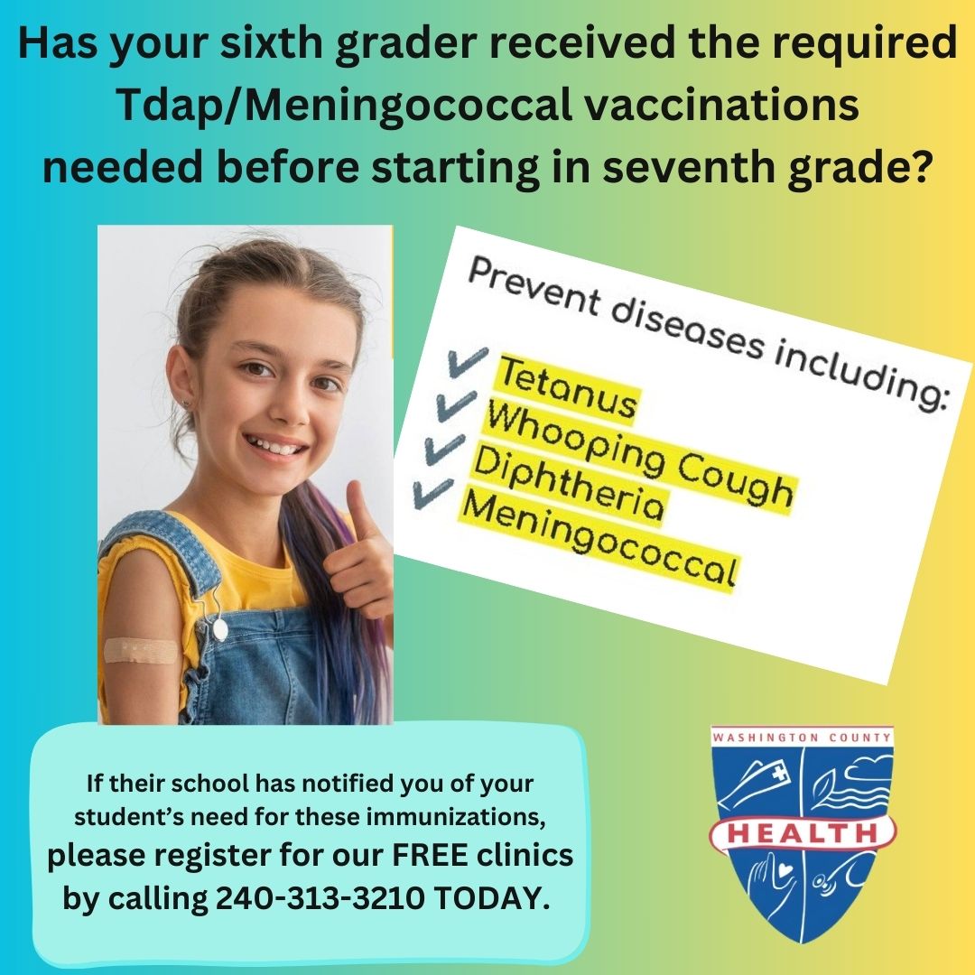 Free Vaccination Clinics for Next Fall's Seventh Graders - Washington ...
